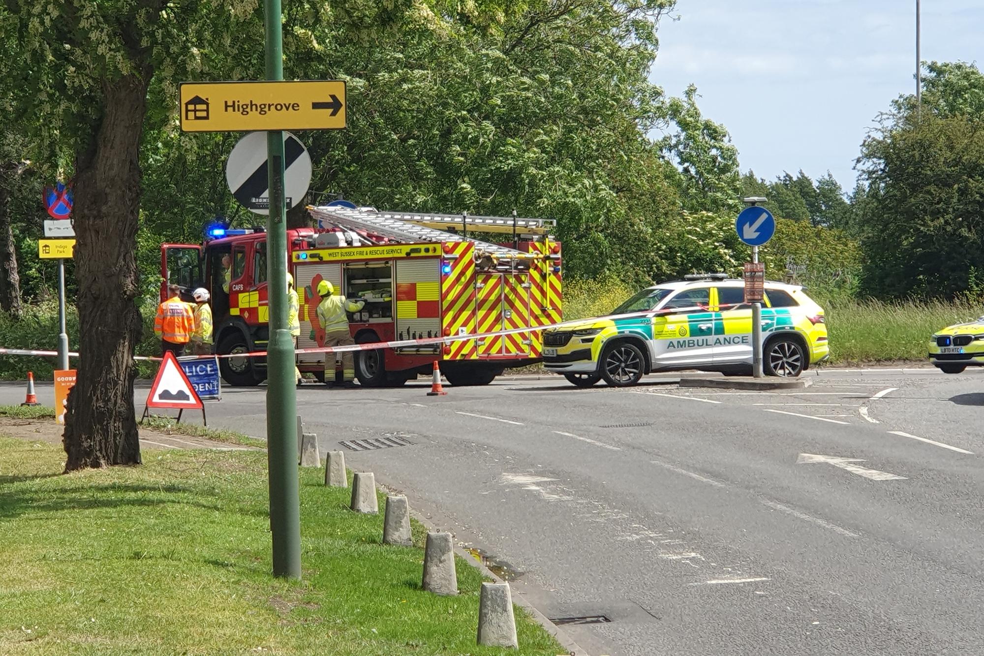 A27 emergency incident in Chichester; minor injuries reported