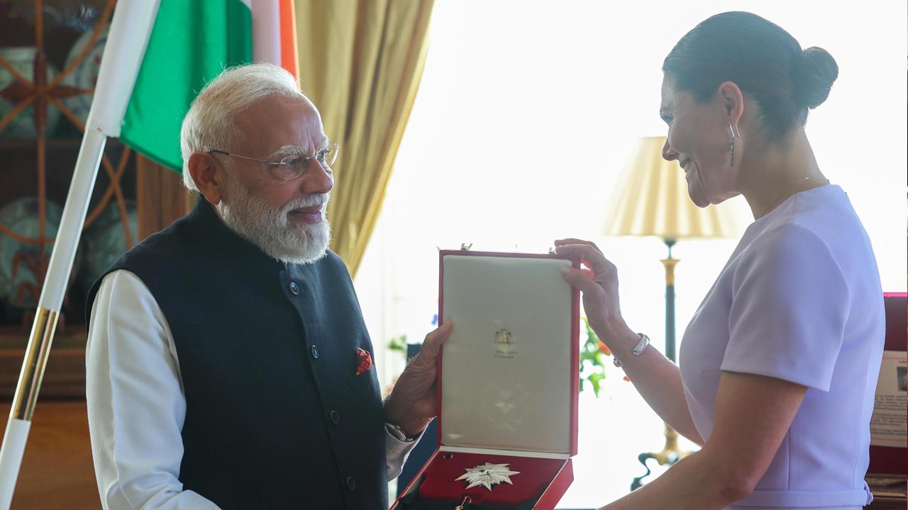 PM Modi receives Sweden's top honour, Royal Order of Polar Star