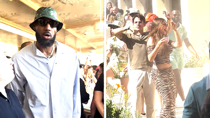 LeBron James hits Omnia Dayclub opening with VIP crowd in Vegas