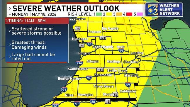 Thunderstorm chances ramp up in West Michigan through Tuesday with ...