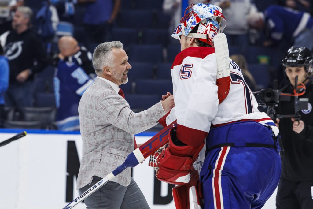 Canadiens head coach Martin St. Louis keeps it light after game 6 loss