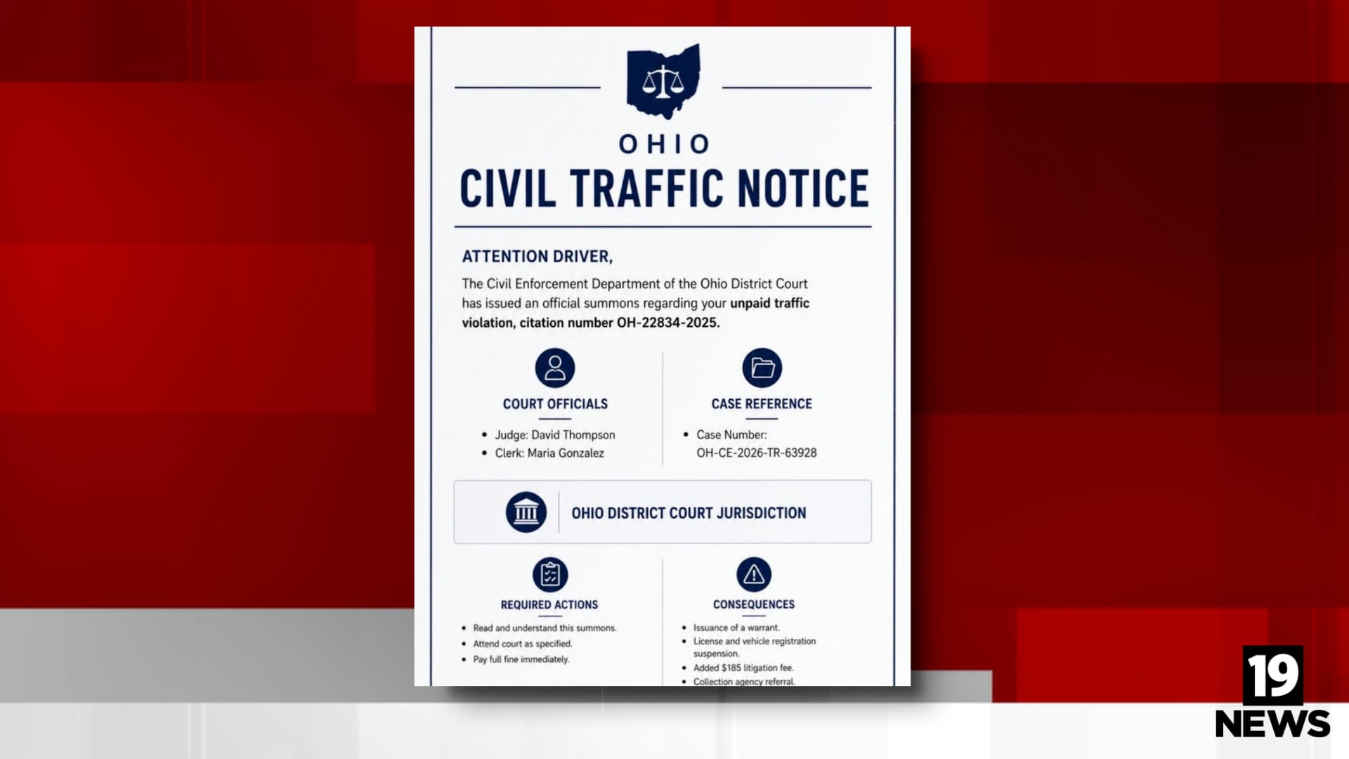 Chardon police warn of phishing scam over unpaid traffic fines