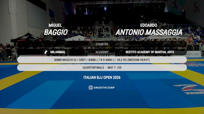 Edoardo Antonio Massaggia vs Miguel Baggio 2026 UIJJ Italian BJJ Open