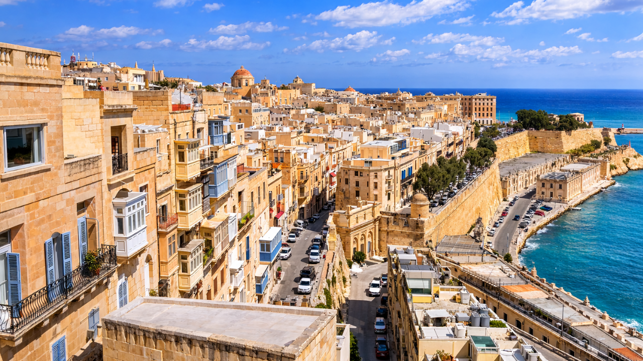 Exploring Valletta’s historic streets and sea views (4K)