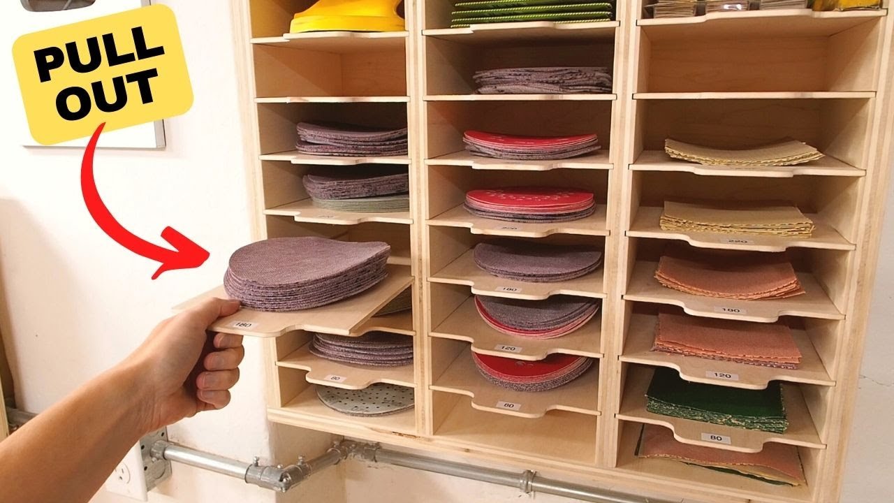 Organize your sandpaper with this simple cabinet