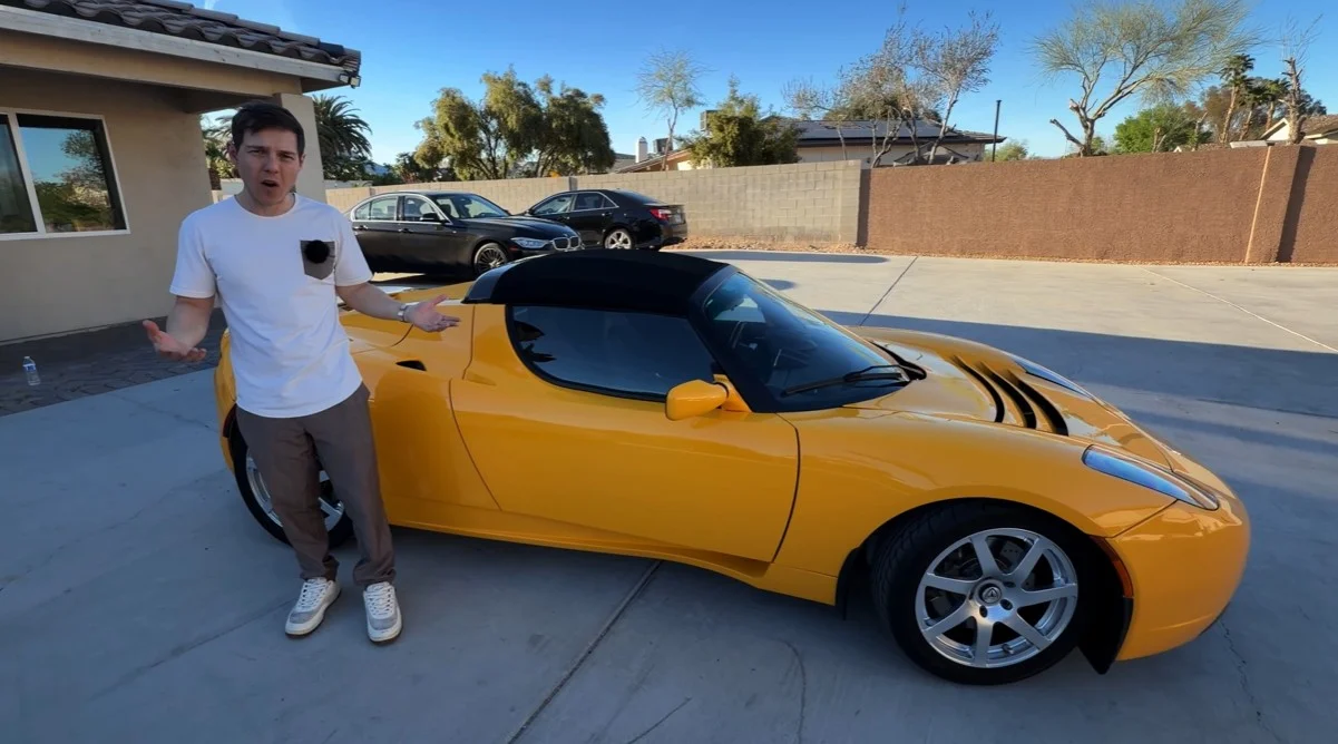 Man who bought world's first electric sports car with Tesla stock ...