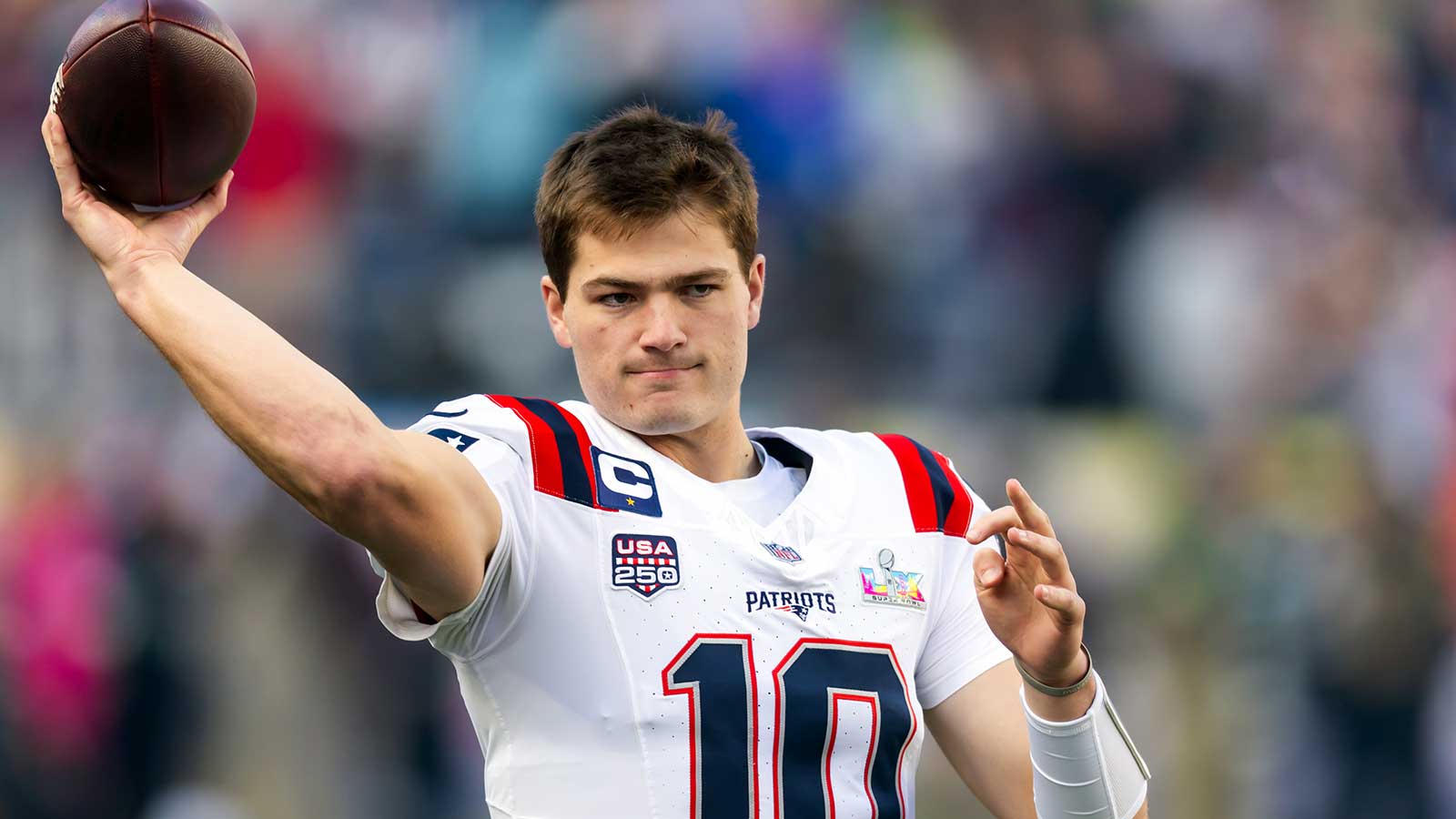 Patriots’ Drake Maye dunks on Will Campbell haters with mic drop