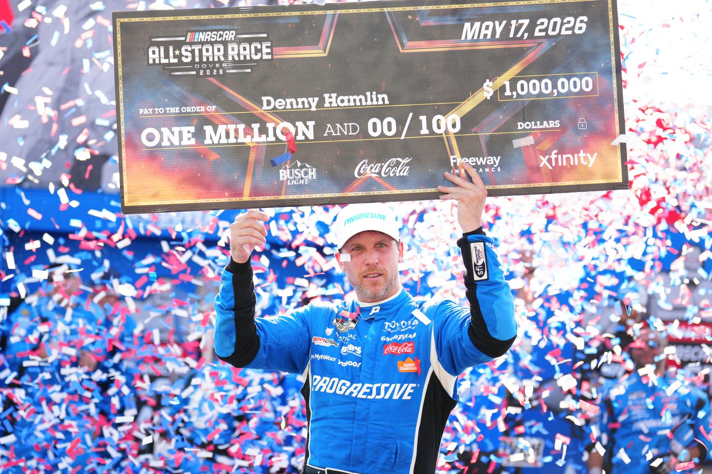 Denny Hamlin beats teammate Chase Briscoe at Dover for 2nd NASCAR All ...