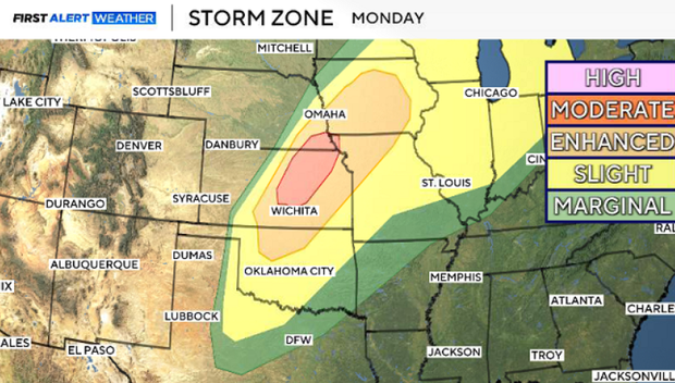 Monday, Tuesday to be First Alert Weather Days for North Texas storm ...