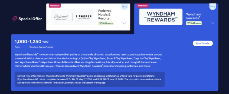 Get a 25% bonus when you transfer Citi points to Wyndham Rewards [ends ...