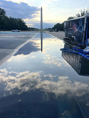 Trump shares new photos of Lincoln Memorial reflecting pool project ...