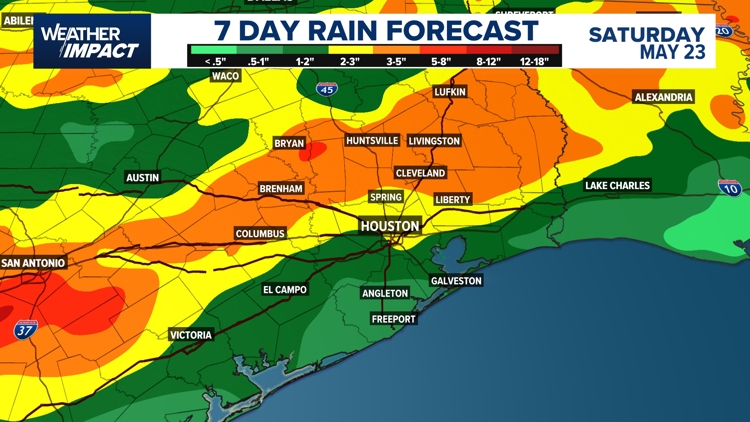 Houston could be in for a rainy stretch this week