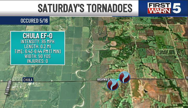 3 tornadoes confirmed during Livingston and Linn County storms Saturday