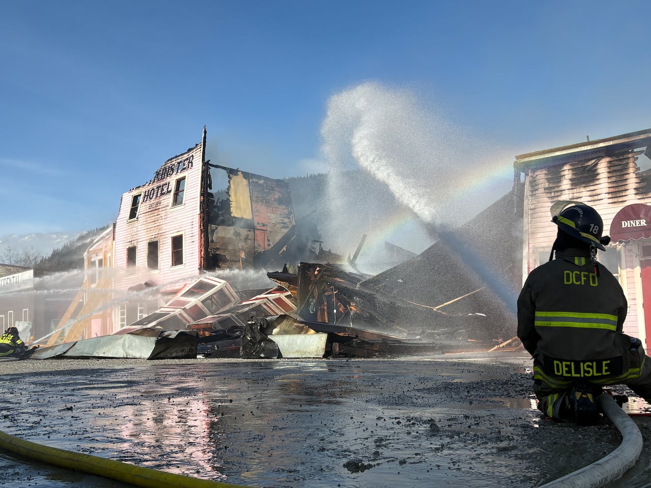 Devastation in Dawson City, Yukon, as iconic hotel is razed by fire