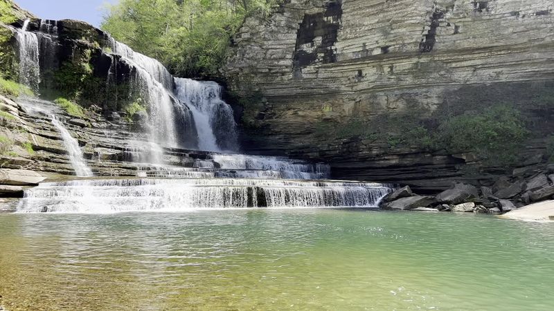 The Tennessee waterfall that plunges into a secret swimming hole hidden ...