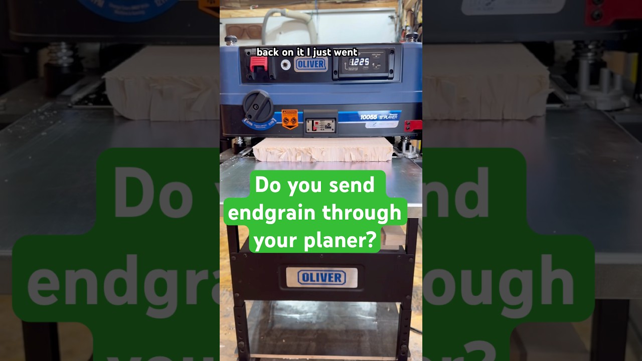 Sending end grain cutting boards through my Oliver planer #workshop # ...