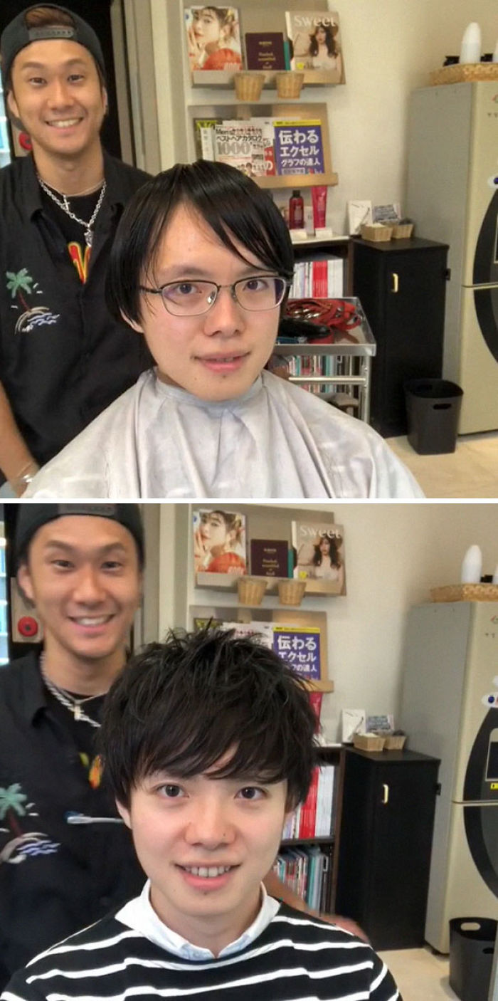 Japanese barber shows just how much difference a good haircut can make
