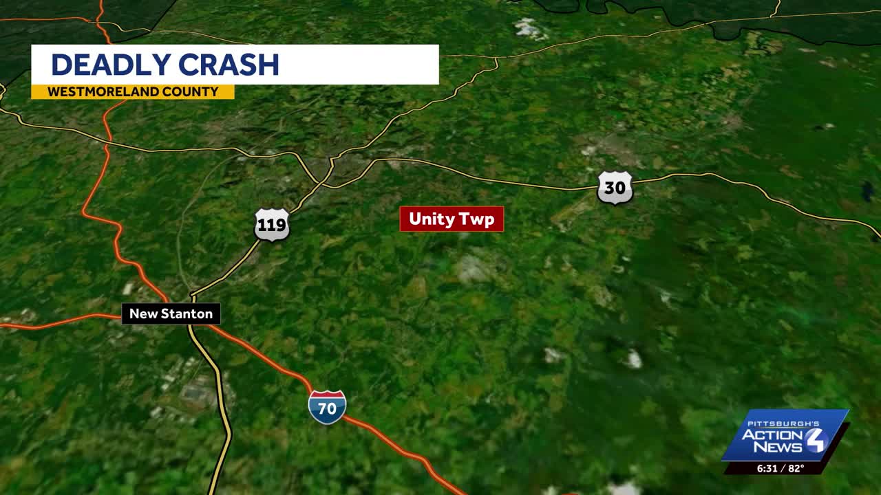 Woman dies following crash in Unity Township, Westmoreland County