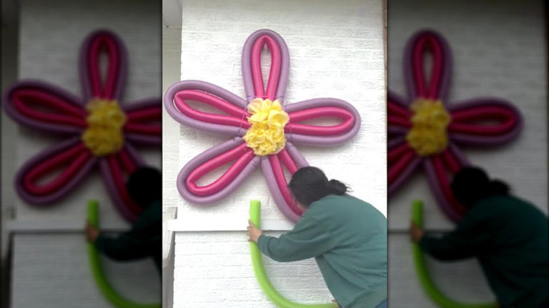 Turn Dollar Tree pool noodles into adorable garden decor you'll love