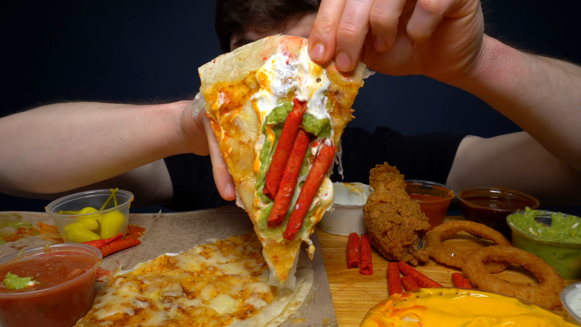 Man attempts to eat entire quesadilla menu