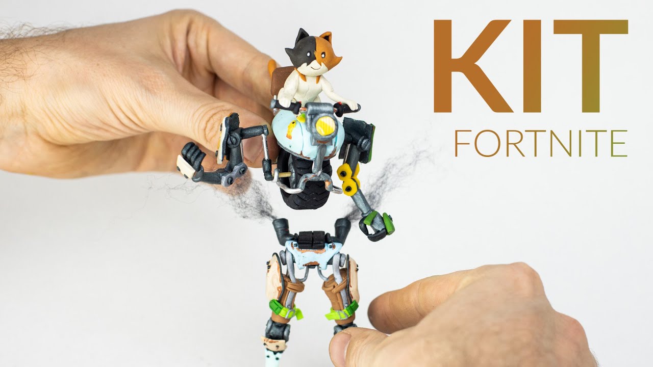 I made Kit from Fortnite with clay! 🎮