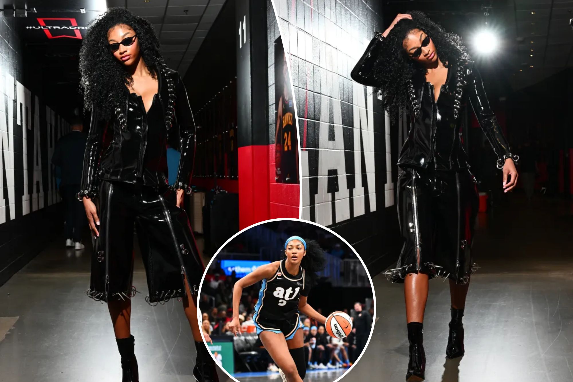 Angel Reese stirs buzz with leather outfit — then struggles in Dream ...