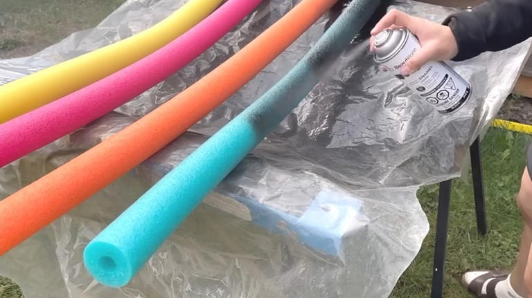Turn Dollar Tree pool noodles into adorable garden decor you'll love