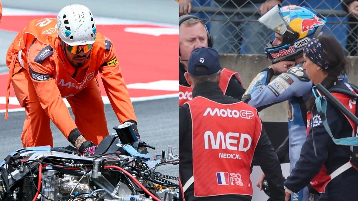 MotoGP: Horrible crash in Spain sends Alex Marquez into the wall ...