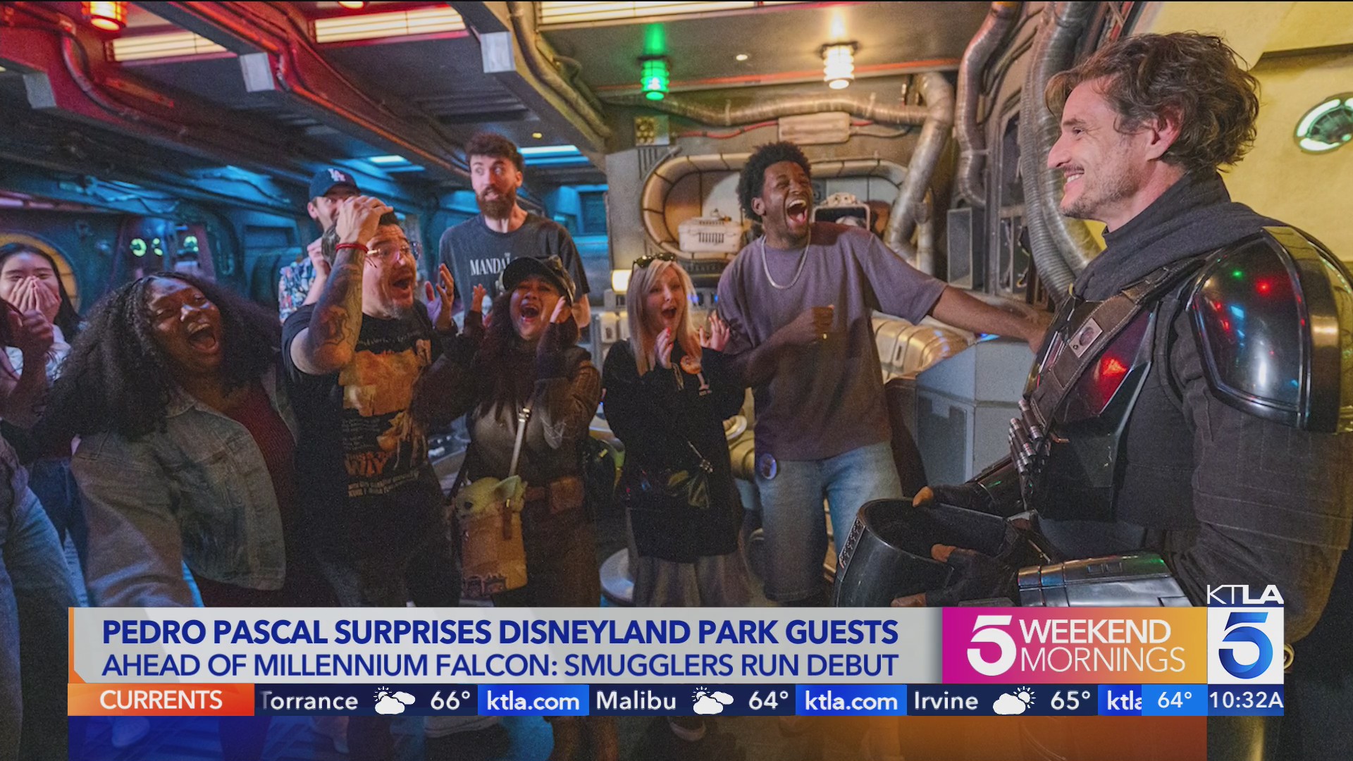 Pedro Pascal surprises Star Wars fans at Disneyland