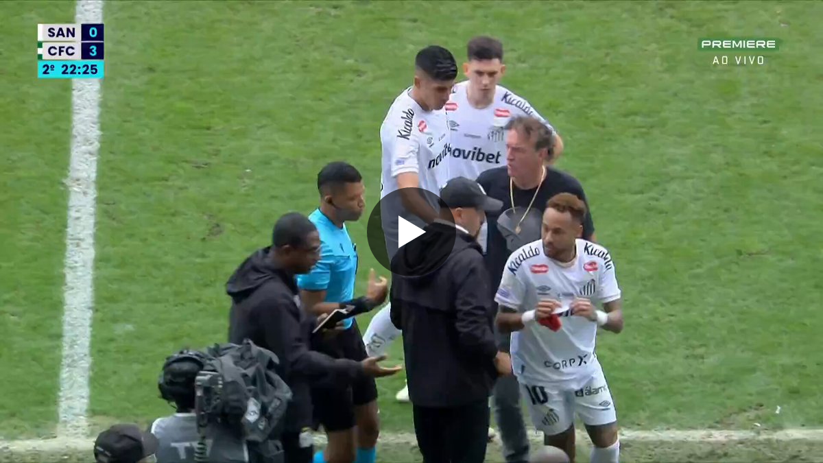 Neymar explodes at referee after substitution blunder as he prepares to ...