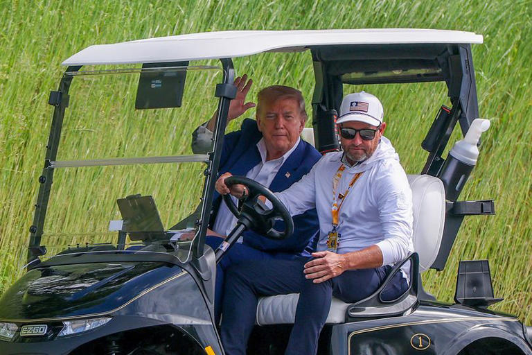 Trump’s weekend golf antics land him in hot water