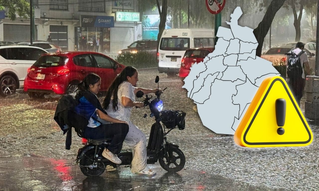 CDMX, en alerta amarilla por fuertes lluvias y granizo