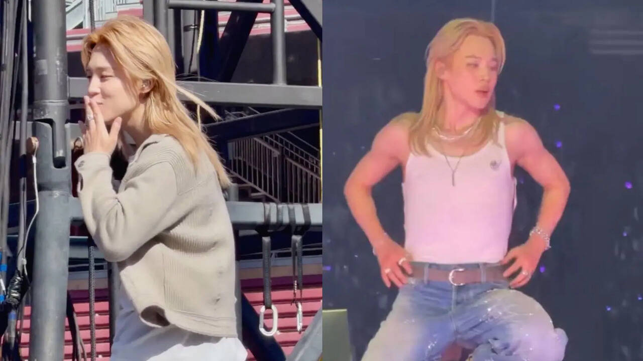 BTS's Jimin stuns with long blonde hair at Arirang Stanford concert ...
