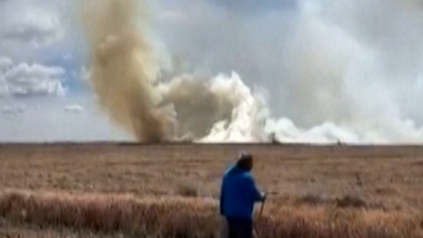 Aftermath of military jet crash at show