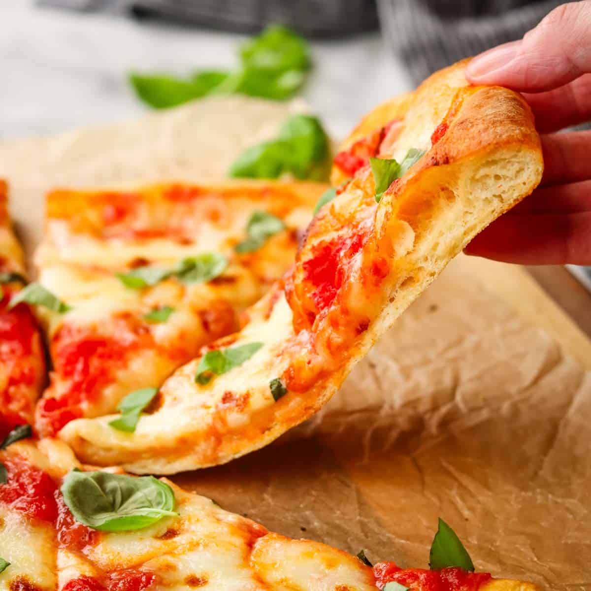 Thin crust pizza dough