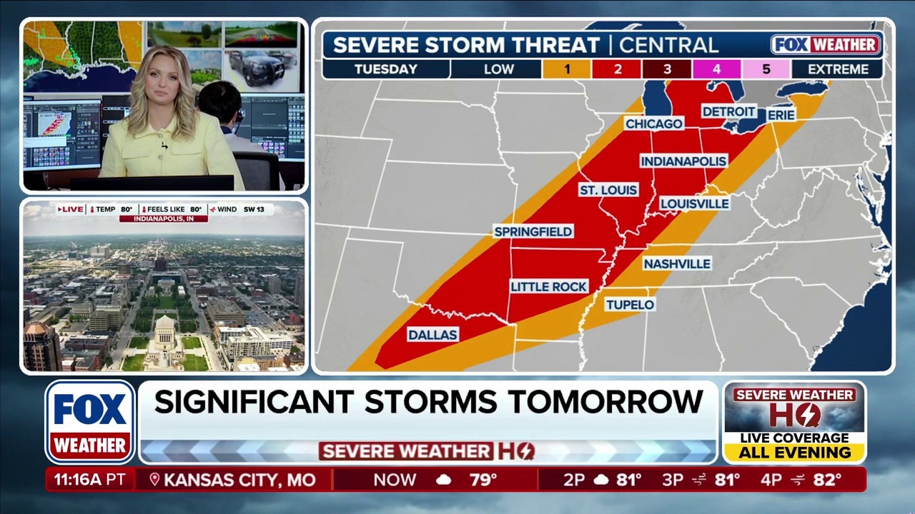 Severe weather threat across the Great Plains and Midwest this week