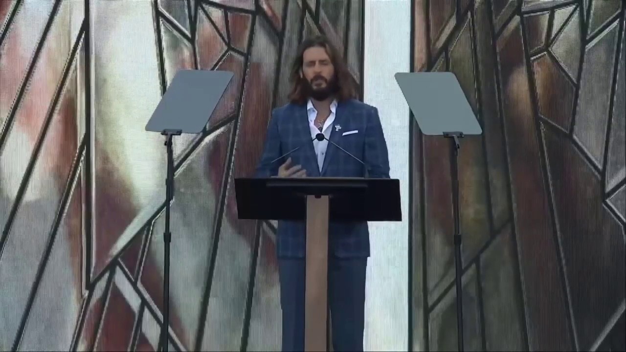 The Chosen star Jonathan Roumie praises faith, prayer