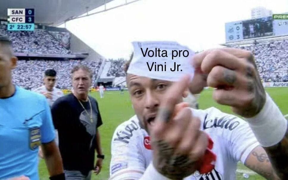 Confusão de Neymar com arbitragem em Santos x Coritiba gera memes; veja