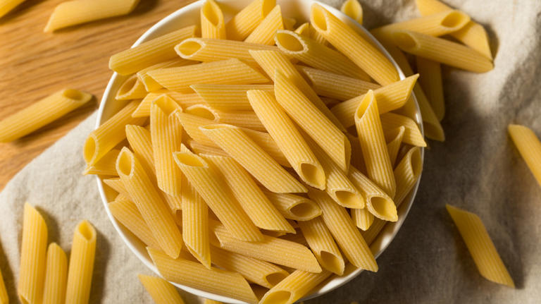 Soak dried pasta before adding to boiling water to reduce cooking time