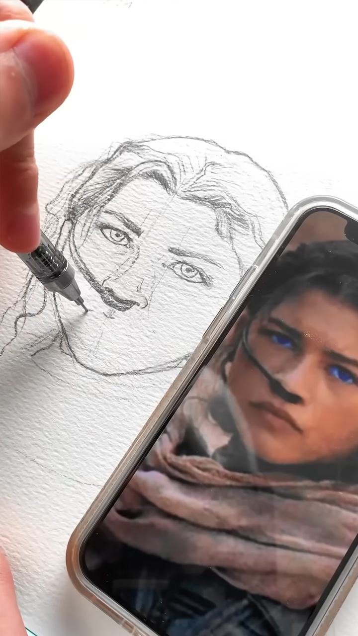 Draw realistic faces with simple shading steps