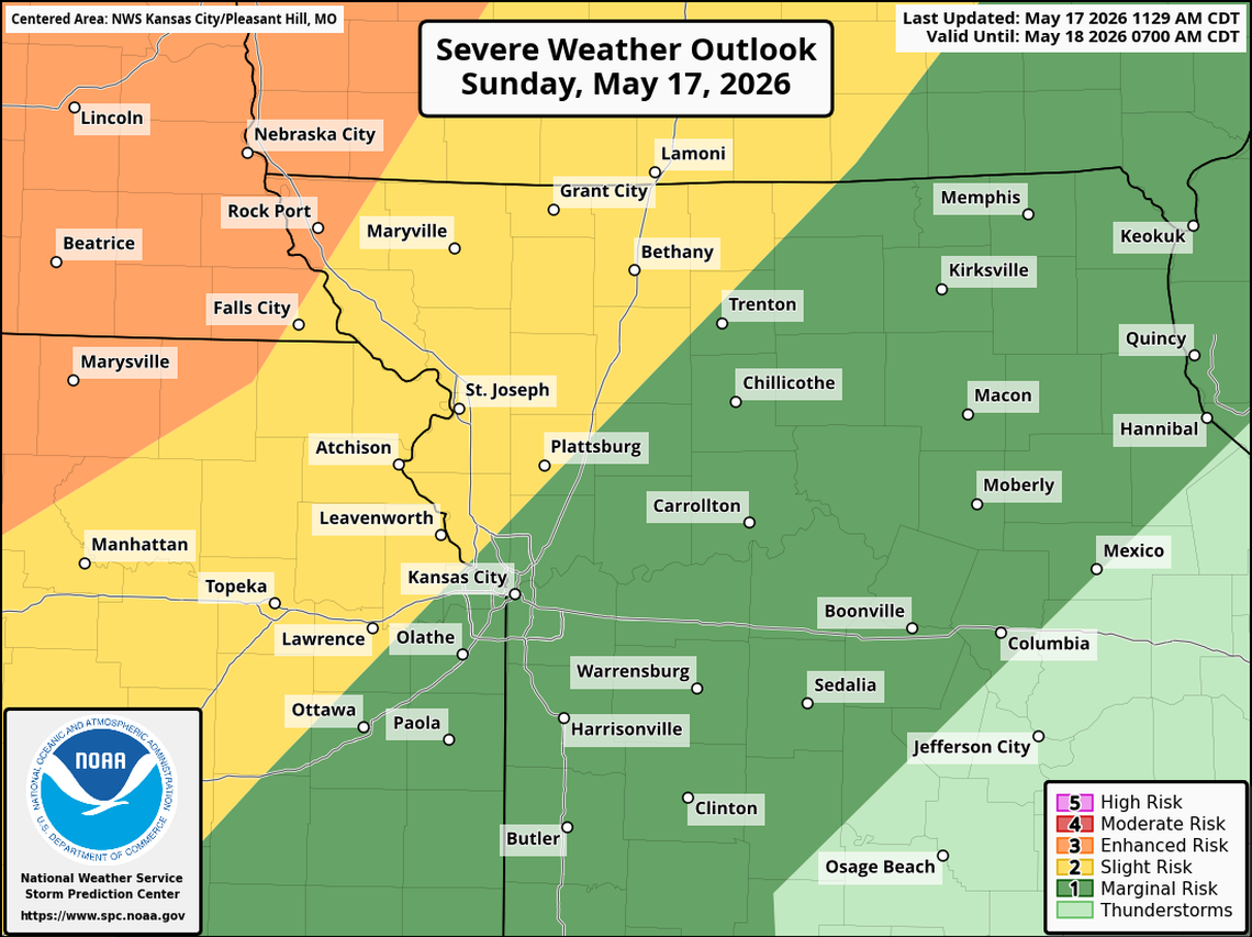 Severe storms possible Sunday night near Kansas City; Monday could be worse