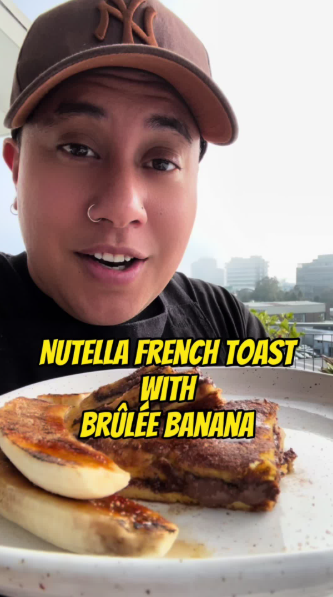 Delicious Nutella French toast brulee banana recipe