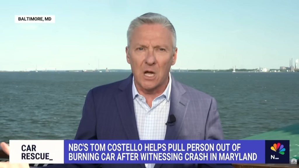 NBC News reporter saves teen driver from fiery crash on Maryland ...