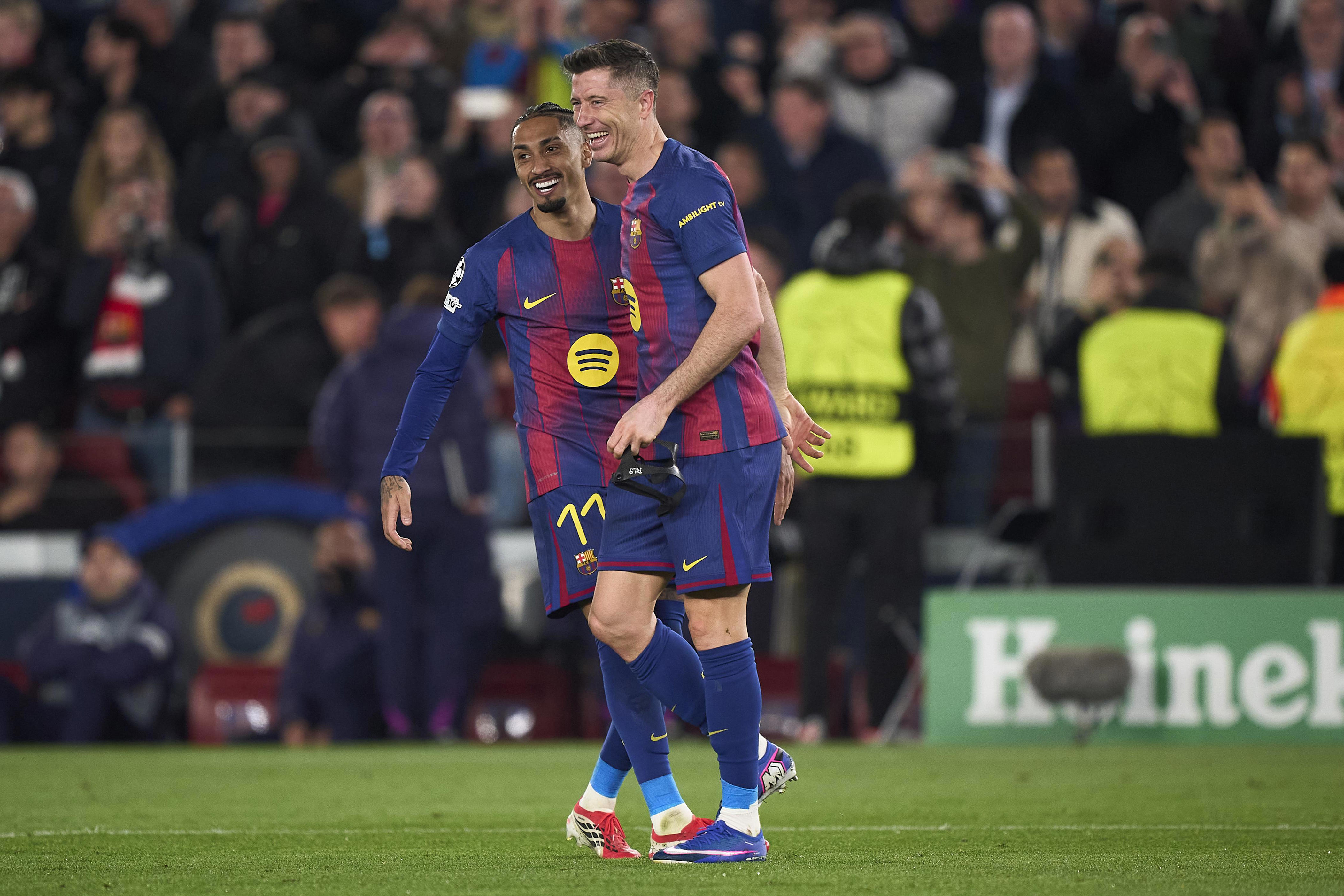 Raphinha pays tribute to Robert Lewandowski and hails Barcelona’s ...