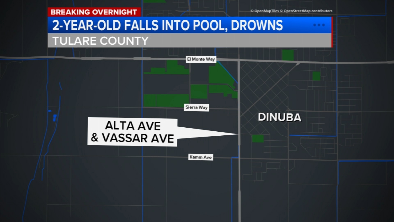 2-year-old dies after falling into pool and drowning in Dinuba, police say