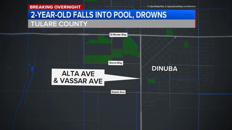 2-year-old dies after falling into pool and drowning in Dinuba, police say