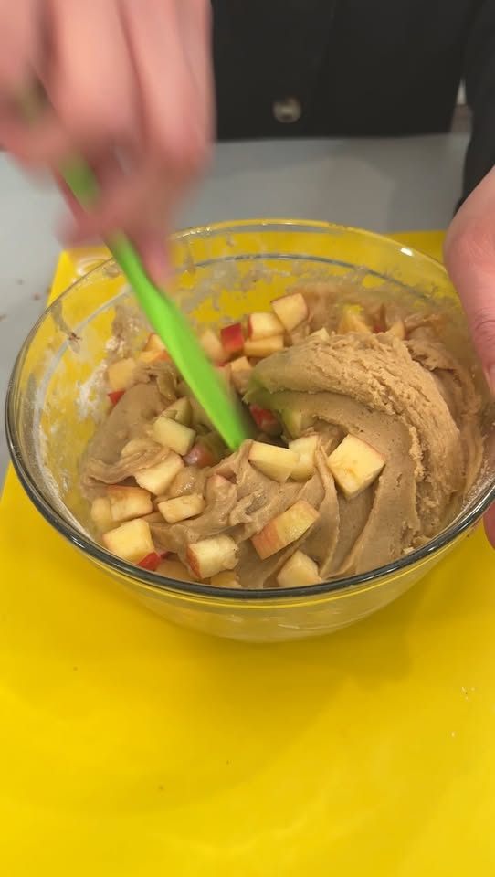 Soft apple bars covered in cinnamon sugar