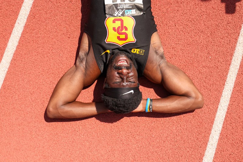 Home in 9.74 seconds: Aussie sprinter breaks all-conditions record again