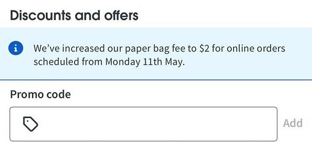 Coles shoppers face higher paper bag fee on online orders