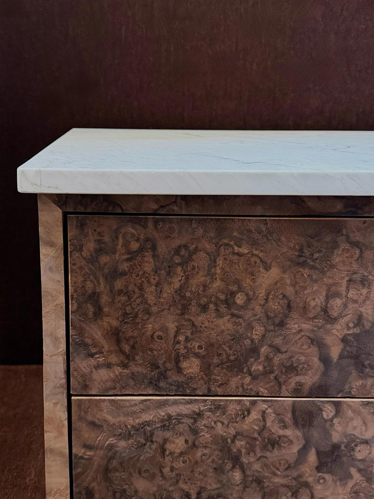You would never guess these nightstands were actually a pair of IKEA ...